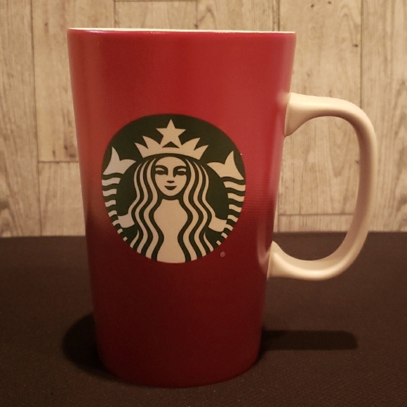 Starbucks | Kitchen | Starbucks Red And Green Mermaid Logo Coffee Cup ...